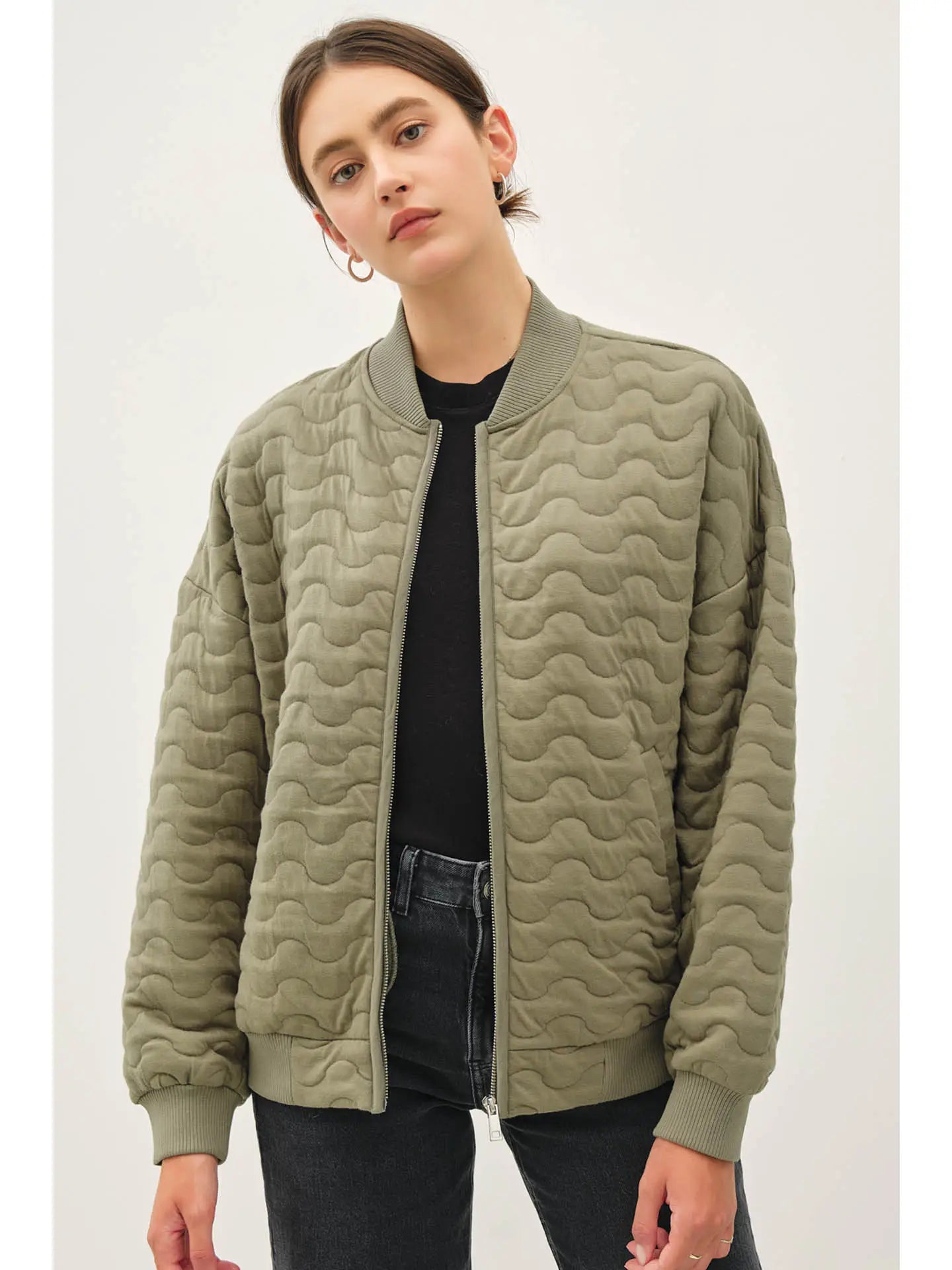Wave Quilted Bomber Jacket – Ali's Wagon