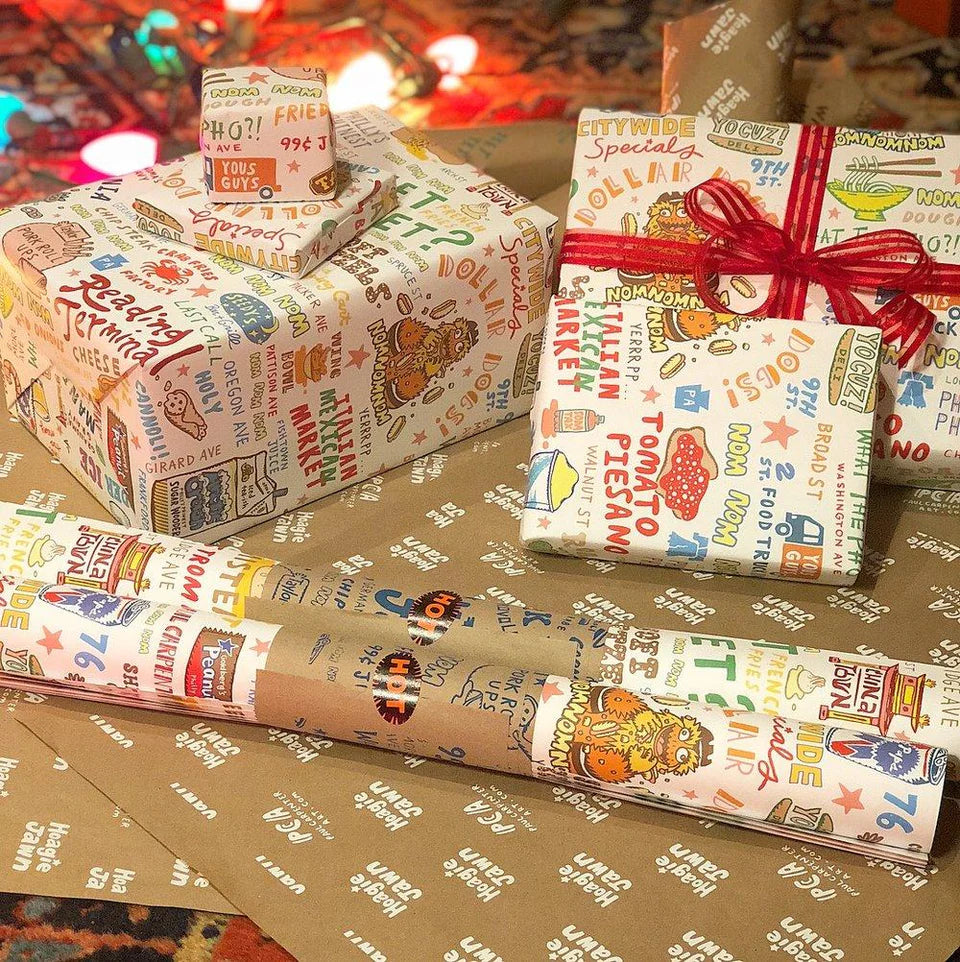 Philly Phood Themed Wrapping Paper – Ali's Wagon